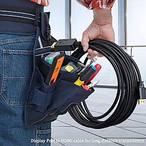 4K DisplayPort-DP to HDMI Cable 25FT, UVOOI 25 Feet Display Port to HDMI Cable Adapter, 4K&3D, 28AWG, 7.62M for HDTV, Monitor, Projector