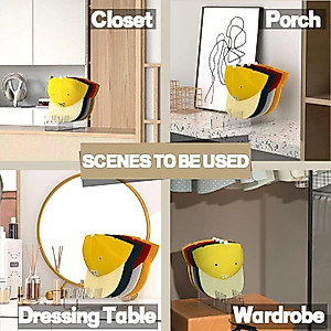 IsGlizoen 2 Pack Clear Hat Organizer, Acrylic Hat Stand, Hat Storage Rack for Ball Cap, Golf Cap, Trucker Hat, No Install, Can Store 14 Hats, for Bedroom, Closet, Office, Dresser (Clear)