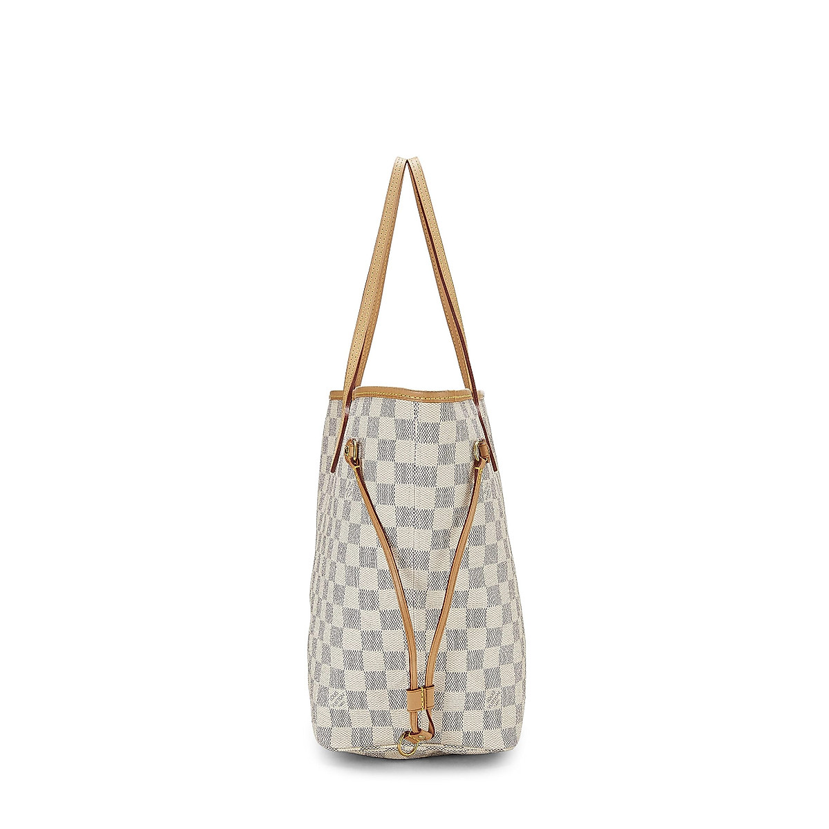 Louis Vuitton, Pre-Loved Damier Azur Neverfull MM NM, White