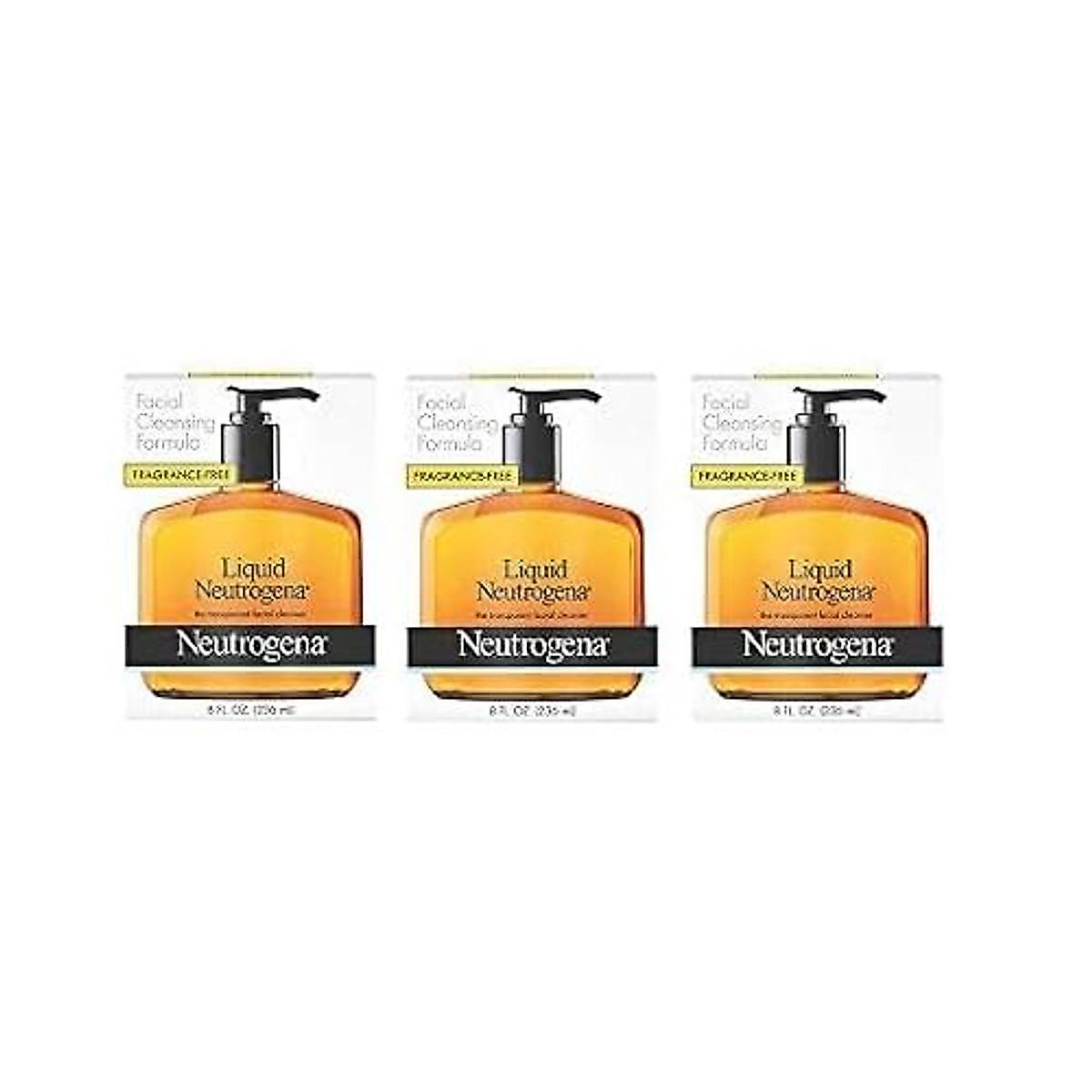 Neutrogena Liquid Facial onDdd Cleansing Formula, 8 Fl. Oz (3 Pack)