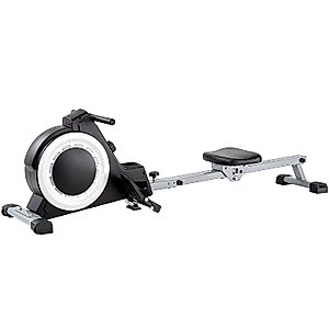 Magnetic Rowing Machine Folding Exercise Rower Machine 16-Level Tension Resistance with Display Panel for Home Use Gyms Training Exercise Equipment