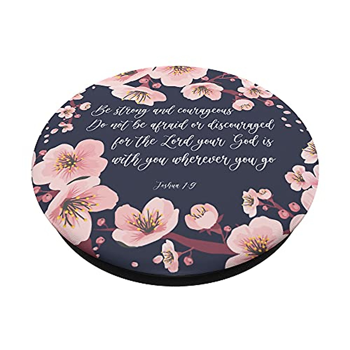Joshua 1 9 Christian Bible Verse Pink Blue Scripture Quote PopSockets Swappable PopGrip