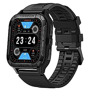 Carbinox Vesta Smart Watch Rugged Fitness Tracker IP69K Waterproof Compatible with Android and iOS Phone Heart Rate Sport Modes