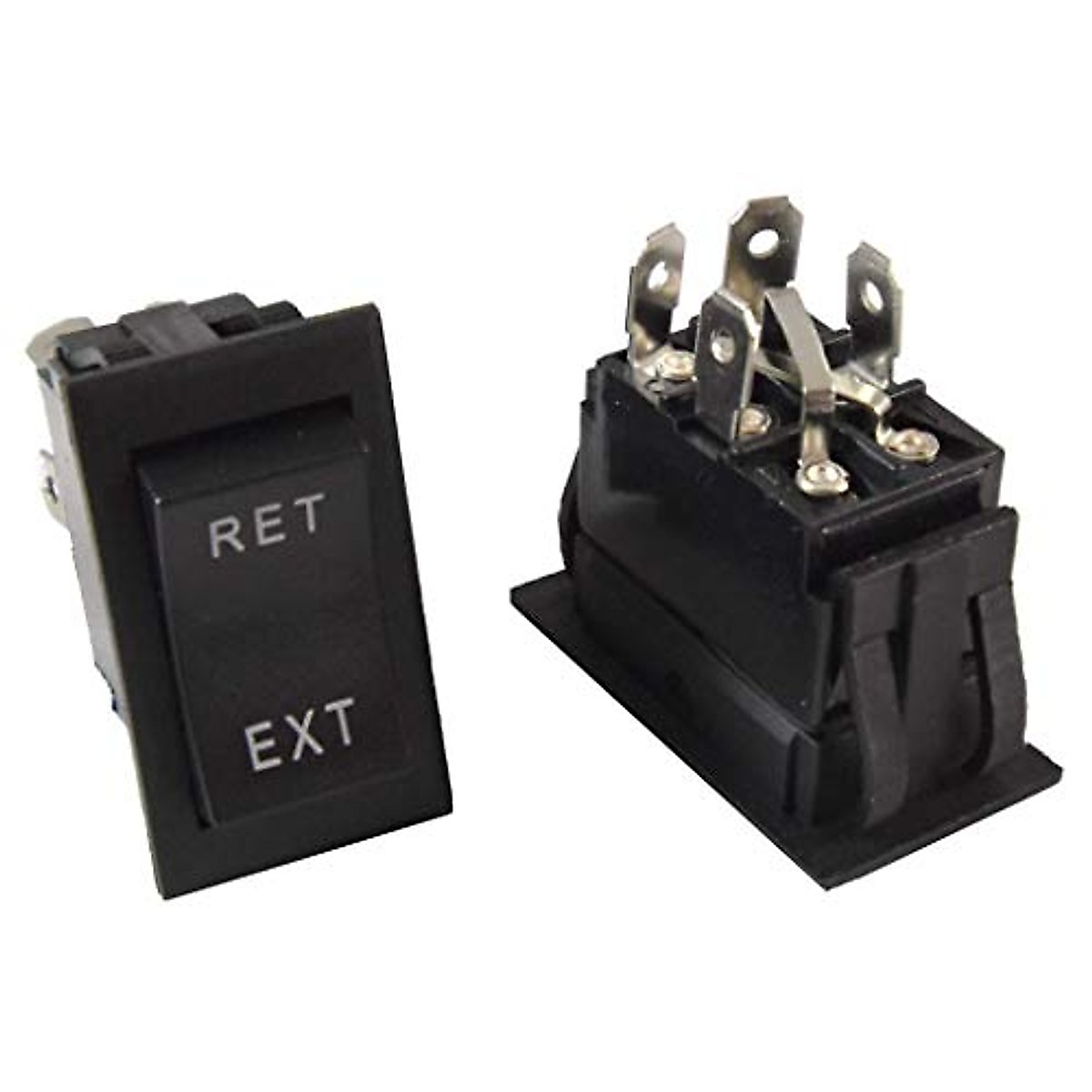 Trailer Power Jack Switch Replacement for LCI Lippert Recpro F2C and Others - 4 Pin, 4 Wire, Polarity Reversing (1 pack)