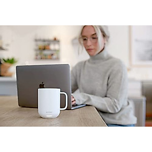 Ember Temperature Control Smart Mug 2, 10 Oz, App-Controlled Heated Coffee Mug with 80 Min Battery Life and Improved Design, White