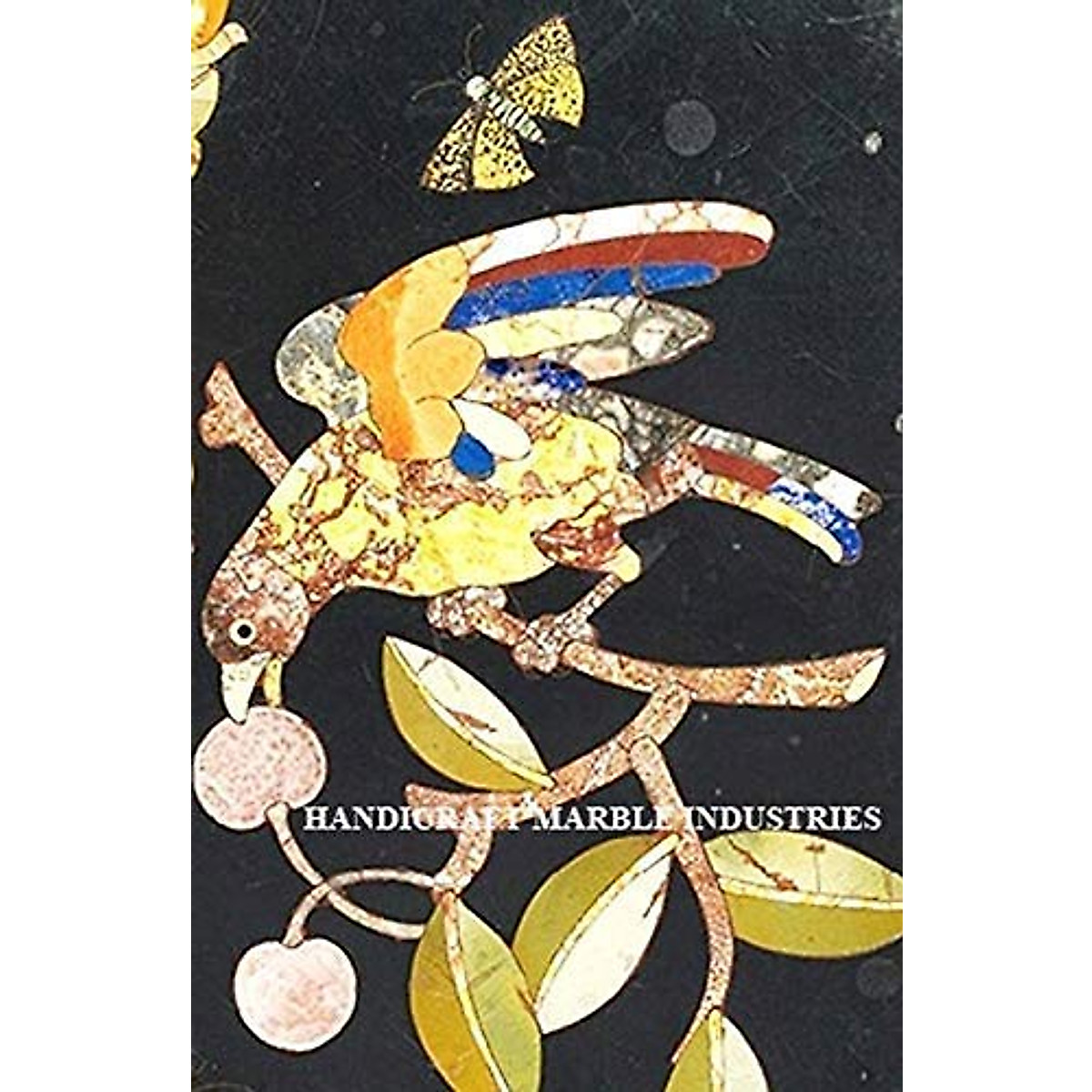 Wall Panel Modern Bird & Butterflies Design Black Marble Inlay Home Decor Furniture Gift Wall Decor Living Room Patio, Piece of Convesation