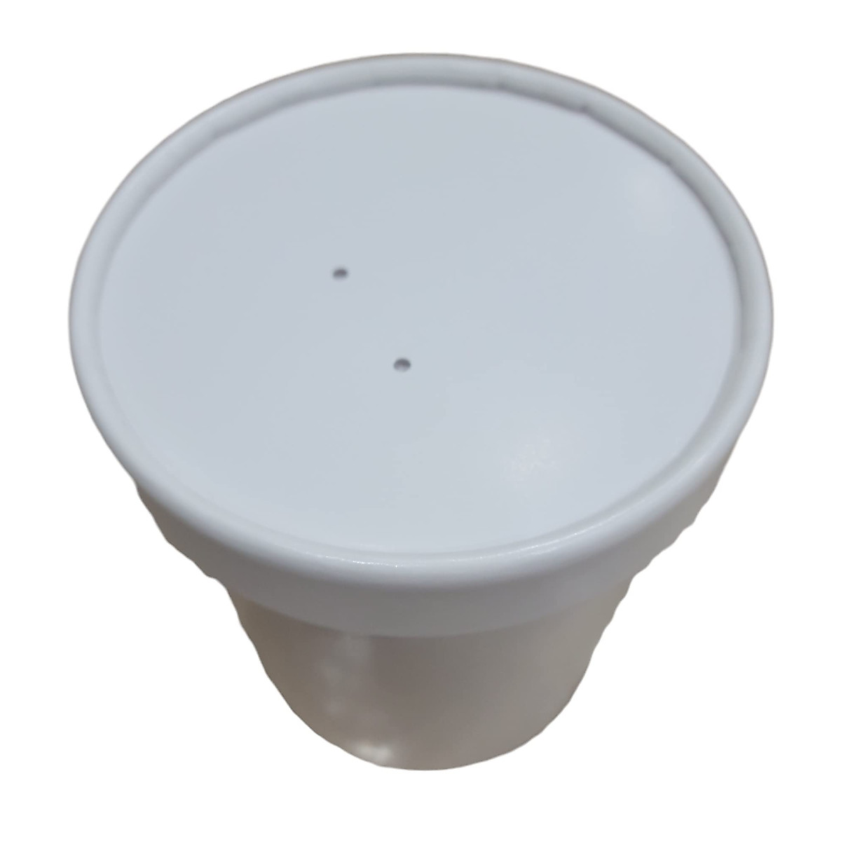 Popular Shop Stop 16 oz Paper Containers with Vented Lids for Soup, Ice Cream, To Go, 50 Cups and 50 Lids - White