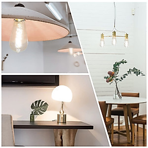 YIMILITE ST58 (ST19) LED Edison Bulb 60 Watt Equivalent, CRI 80+, High Brightness Natural White 4000K Clear Glass, Dimmable Vintage led lamp Filament Light Bulbs, E26 Medium Base, 6 Pack