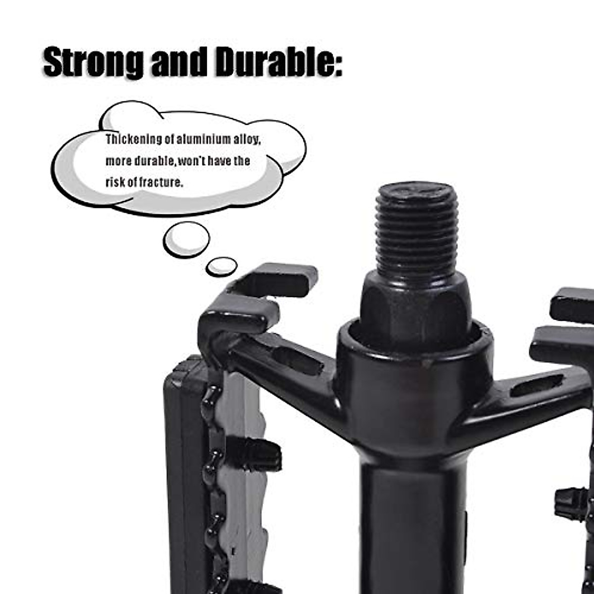 ThinkTop Kid's Bike Pedal, Aluminium Alloy Ultra Strong 1/2-Inch Bike Pedals Platform Flat Fit for 12" 14" Boys Girls Bike