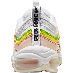 Nike womens Air Max 97 Low-top Trainers, White/Black-pearl Pink, 7.5