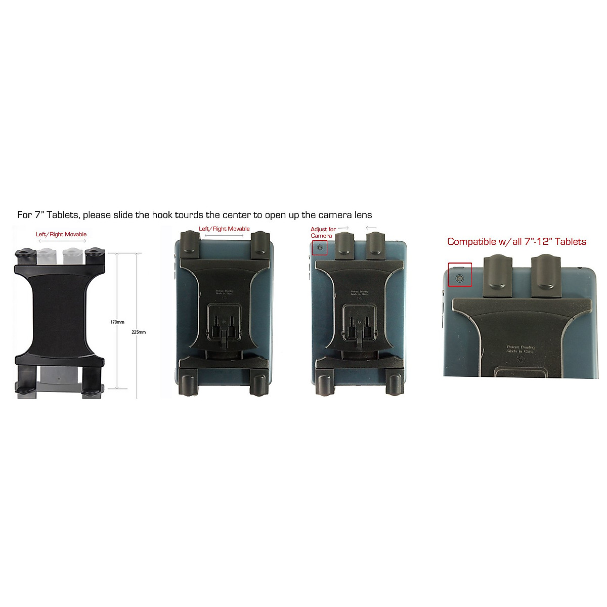 ChargerCity Heavy Duty 4-Way Adjust Aluminum Alloy Pole/Bar Music Mic Microphone Stand Clamp Mount for iPad Pro Air Mini Galaxy Surface Pro 7-12" Tablets (Good for Uber Eat Doordash Postmate salso)