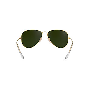 Ray-Ban RB3025 Classic Aviator Sunglasses, Matte Gold/Grey Mirrored Blue, 58 mm