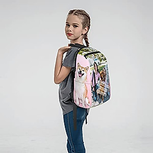 Wondfamiker Custom Casual-Lightweight Backpack Personalized-Travel Knapsack-Customized - Schoolbag Daypack Add Photo Text Shoulders (custom 2) Large