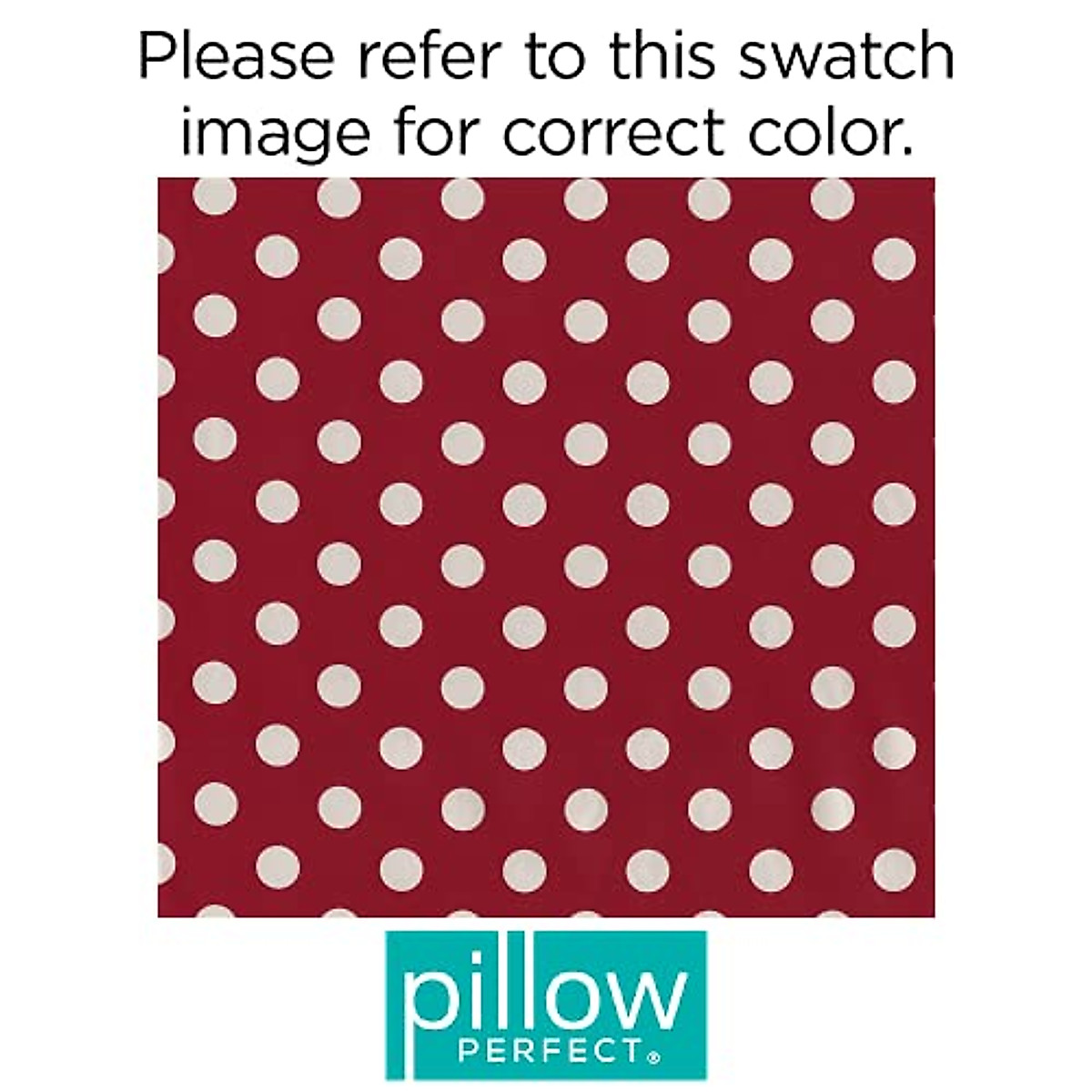 Pillow Perfect Outdoor/Indoor Polka Dot Red Round Corner Chair Cushion, 1 Count (Pack of 1)