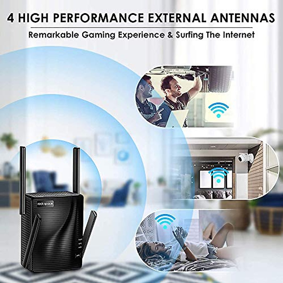 WiFi Extender - WiFi Booster,2100 Mbps,WiFi Range Extender,WiFi Repeater,Wireless Extender for Home,Gigabit Port,5G&2.4G Dual Band,Coverage up to 1292sq.ft,Support Multiple Devices,Extends WiFi Range