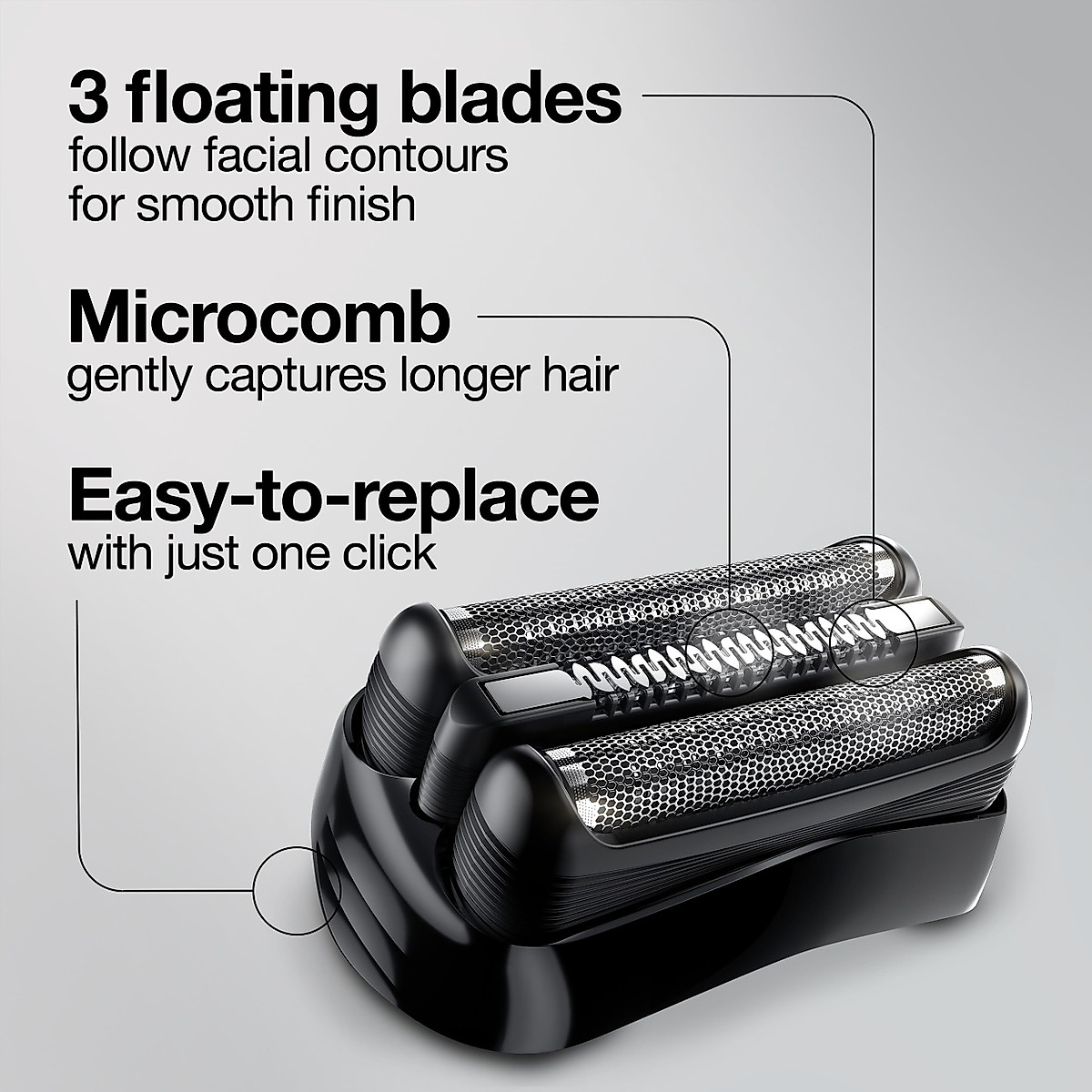 Braun Series 3 Electric Shaver Replacement Head - 21B - Compatible with Electric Razors 300s, 310s, 3010BT