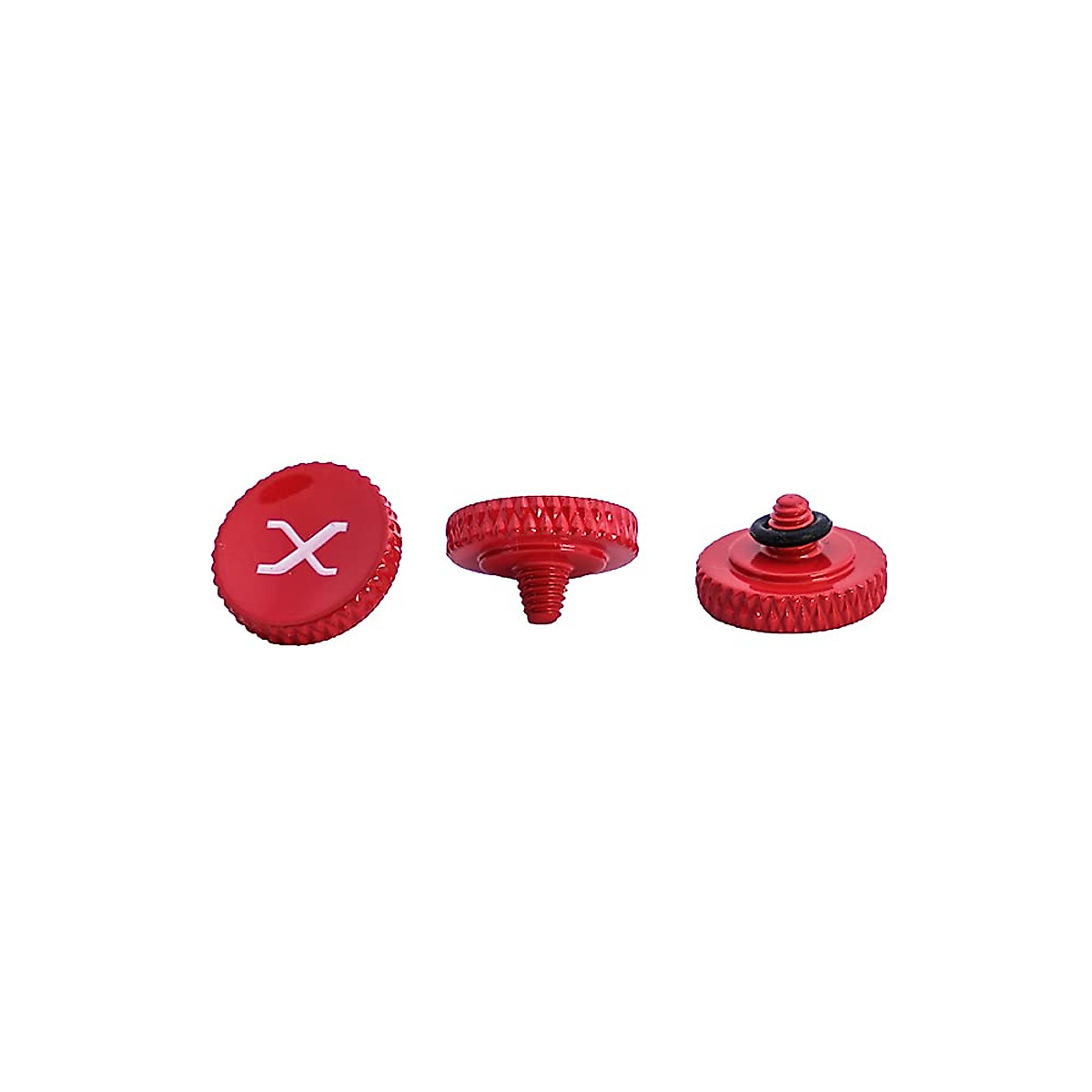 KOLHOFFR 3Packs Red with White X Soft Shutter Release Button high-end Pure Copper Camera Shutter Button