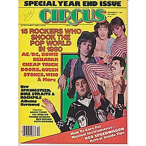 Circus Magazine QUEEN CheapTrick BRUCE SPRINGSTEEN Kansas VAN HALEN Gary Numan AC/DC December 31, 1980 C