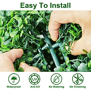 VegasDoggy 2 PCS 15.7 Inch Artificial Boxwood Balls Topiary - UV Protected 4 Layers Faux Plants Decorative Balls for Indoor, Outdoor, Garden, Wedding, Balcony, Backyard and Home Decor