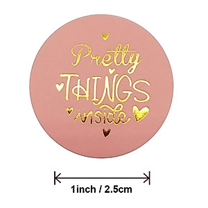 Famcry 500pcs Pretty Things Inside Sticker Gold Foil Seal Label Scrapbookingation