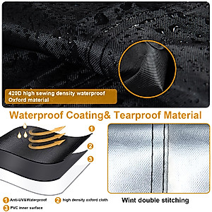 LXKCKJ Air Conditioner Cover for Outside Units - 420D Waterproof Air Conditioner Protection Covers for Window Unit - Winter AC Covers Fits AC Condensing HVAC Unit (Black 32''LX32''WX36''H)