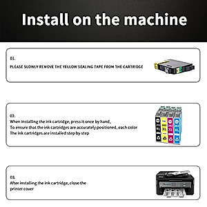 202XL Remanufactured Ink Cartridge Replacement for Epson 202 XL 202XL T202XL to use with Workforce WF-2860 Expression Home XP-5100 Printer New Upgraded Chips(1Black, 1 Cyan, 1 Magenta, 1 Yellow)