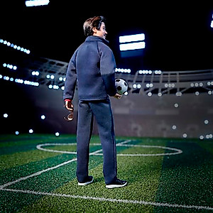 Barbie Signature Fashion Doll, Ted Lasso Wearing Blue Tracksuit with AFC Richmond Logo, Collectible in Displayable Packaging