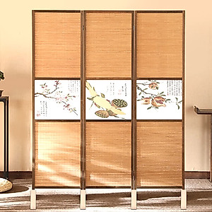 CALIDAKA 2pcs Wooden Room Divider Stand Folding Privacy Screen Holder,Thickened Room Divider Bracket Room Panel Bracket Screen Panel Feet for Home Hotel(Light Brown,Size:11.81 x 2.83 x 1.38inch)