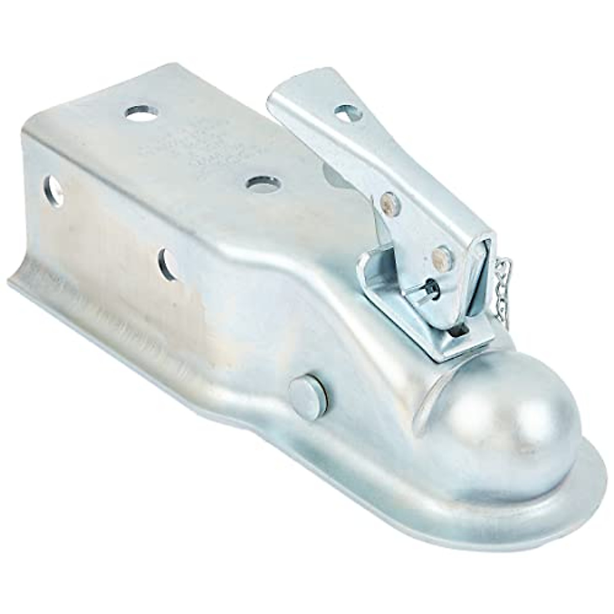 Husky 87076 2" Ball 3" Width 6,000 lbs. Straight Coupler with Chain,Grey