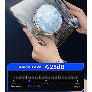 TEESSO iPad Cooler, Upgrated 3.9 inch Diameter Magnetic Tablet Cooler, ipad Cooling pad Phone Cooling Fan 27W Power Driver, Temperature Display Radiator for iPhone iPad Portable Laptop Cooler