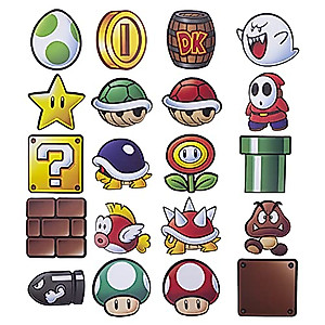Paladone Super Mario Fun Fact Coasters, Set of 20, Officially Licensed Nintendo Merchandise, Multicolor, One Size, PP8051NN