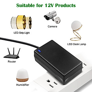 12V 3A Power Supply - LeTaoXing AC 100-240V to DC 12V 36W Switching Power Adapter Transformers 12V/3A for Home Security Camera Surveillance DVR NVR Led Light Strip (1 Pack)