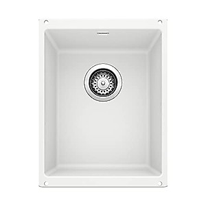 BLANCO 513422 PRECIS SILGRANIT Undermount Kitchen Sink, White,Medium