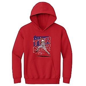 500 LEVEL Trea Turner Youth Sweatshirt (Youth Hoodie, Medium, Red) - Trea Turner Philadelphia Player Map WHT