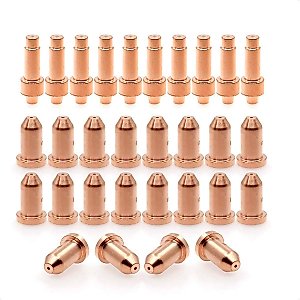 XT30 XT40 Plasma Cutting Torch Consumables for Miller Spectrum 375 625 X-TREME Cutter (249926 Electrode 249927 Tip 30A) 30pcs