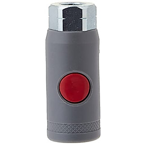 Milton S-99705 1/4" FNPT M Style Safety Coupler,Red