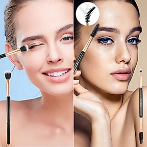 luumeiy Eye Makeup Brushes 5 Pieces Professional Eye Shadow Make-up Brush Set Applied with Eyeshadow palette, Concealer Liquid, Eyebrow powder (2021 Latest)