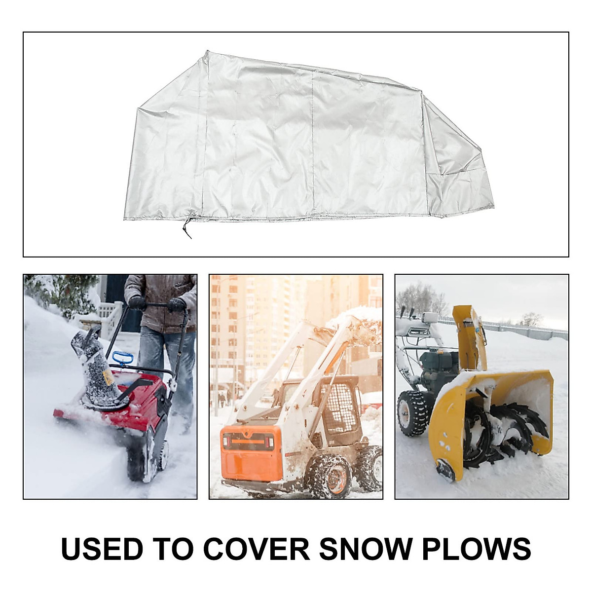Yardwe Snow Plow Cover Snow Shovel Cover Blower Cover Air Blower Protector Electric Snow Thrower Snow Blower Premium Cover Riding Lawnmower Air Conditioning Cover Oxford Cloth Portable