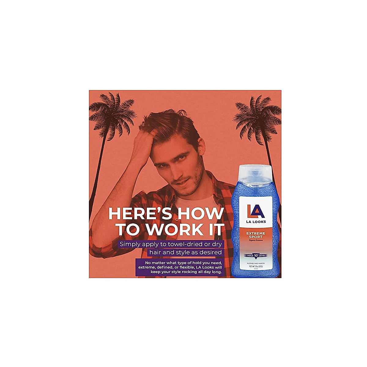 L.A. Looks Sport Activity Proof Power Gel, Mega X-Treme Hold 20 oz (Pack of1)