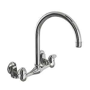 Glacier Bay 2-Handle Wall Mount High-Arc Kitchen Faucet in Chrome-67735-0001