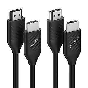 4K HDMI Cable 2 Pack/3.3ft, iVANKY HDMI 2.0 Cable with 18Gbps High Speed, 4K@60Hz HDR, 3D, 2160P, 1080P, Ethernet, HDCP 2.2, ARC, Compatible with MacBook Pro 2021 14/16 inch, UHD TV, PC, PS5/PS4, Xbox
