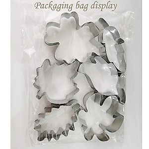 Leaf Candy Mold Cutters,Leaf Cookie Cutters,Tropical Leaves Cookie Cutter Set-6 Piece- Oak Leaf,Monstera Leaf,Fern Leaf,Tropical Leaves Cookie for summer birthday shower Forest theme cookie decoration