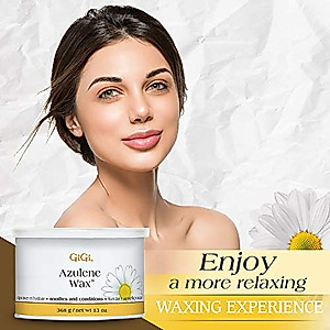 GiGi Azulene Hair Removal Wax, Whole Body Soft Wax, Soothes and Conditions, Normal Skin, 13 oz. 1-pack