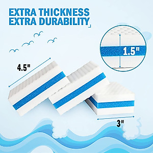 i COVER Boat Scuff Erasers - Magic Boat Sponge for Cleaning Mark Dirt Long-Lasting Marine Boat Cleaner Accessories, 3 Pack