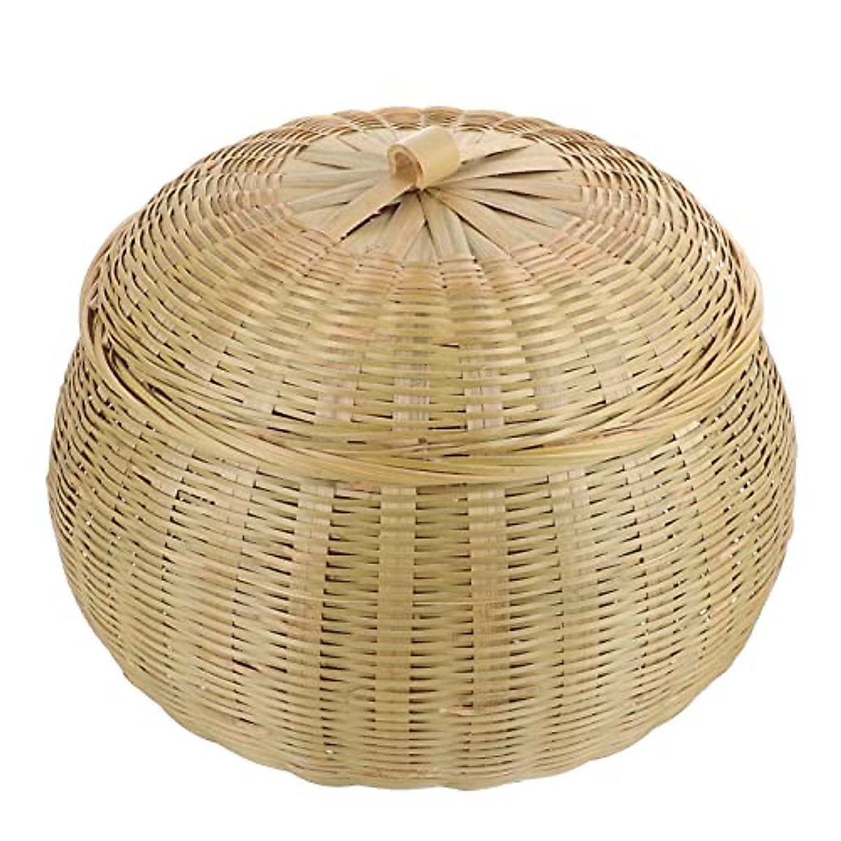GANAZONO Bamboo Pumpkin Basket picnic basket food serving basket veggie basket go chess bowl fruit storage bowl toilet tank basket woven fruit basket Bamboo weaving storage rack to weave