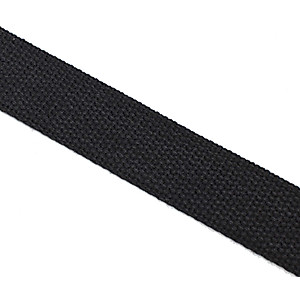 Canvas Web Belt Military Style with Brass Buckle and Tip 54" Long Many Colors (Black)
