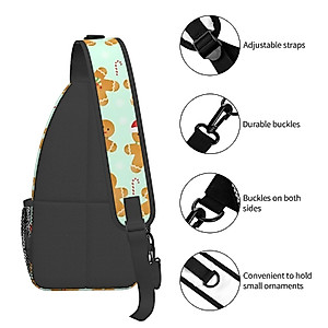 Mvirnsw Gingerbread Men Pattern Sling Bag Crossbody Backpack Hiking Travel Daypack Chest Bag Shoulder Bag For Women Men