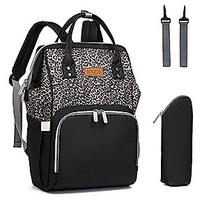 OUSIJOJO Diaper Bag Backpack Diaper Bags for Baby Girl Boy Baby Diaper Changing Backpacks Maternity Diaper Bags Cheetah Print Nappy Bag,Leopard