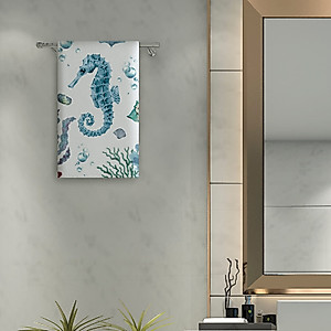 Patelai 6 Pcs Kitchen Towels Cute Towel Bathroom Hand Towels Dish Tea Towel for Christmas Valentine's Day St. Patrick's Day Winter Housewarming Gifts Decorations 18 x 28 Inches (Beach Style)