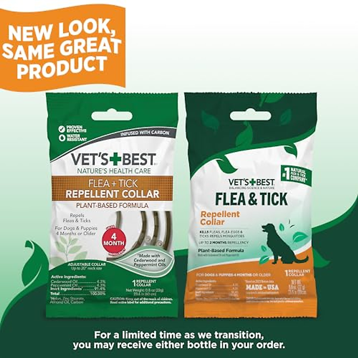 Vet's Best Flea and Tick Repellent Collar for Dogs - Flea and Tick Prevention for Dogs - Plant-Based Ingredients - Small to Large Dog Flea Collar - Up to 20” Neck Size